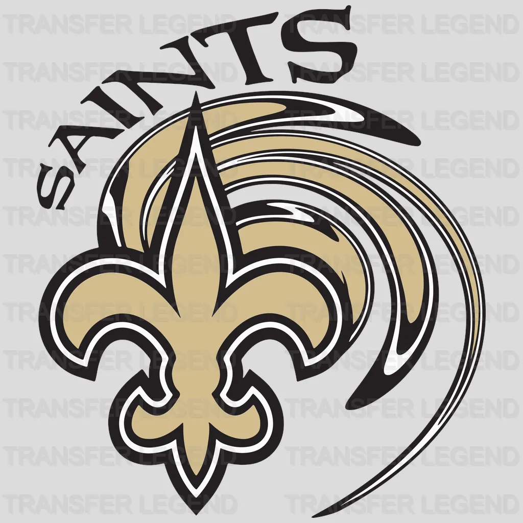 New Orleans Saints stylized fleur‑de‑lis with swoosh effect, NFL desig