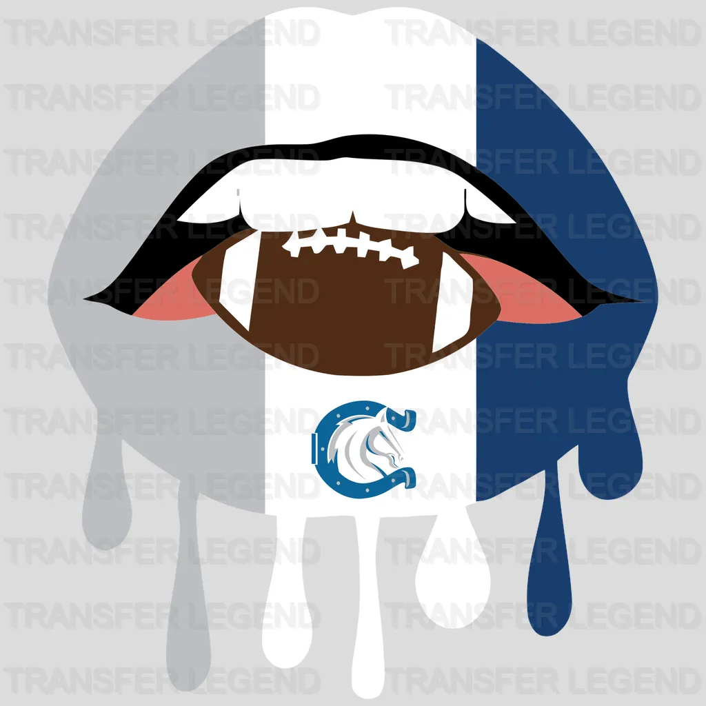Indianapolis Colts Dripping Lips Football Logo NFL Design - DTF Heat T