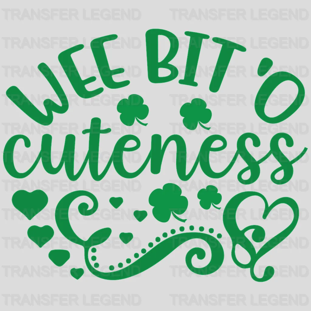 Wee Bit'O Cuteness St. Patrick's Day Design - DTF heat transfer