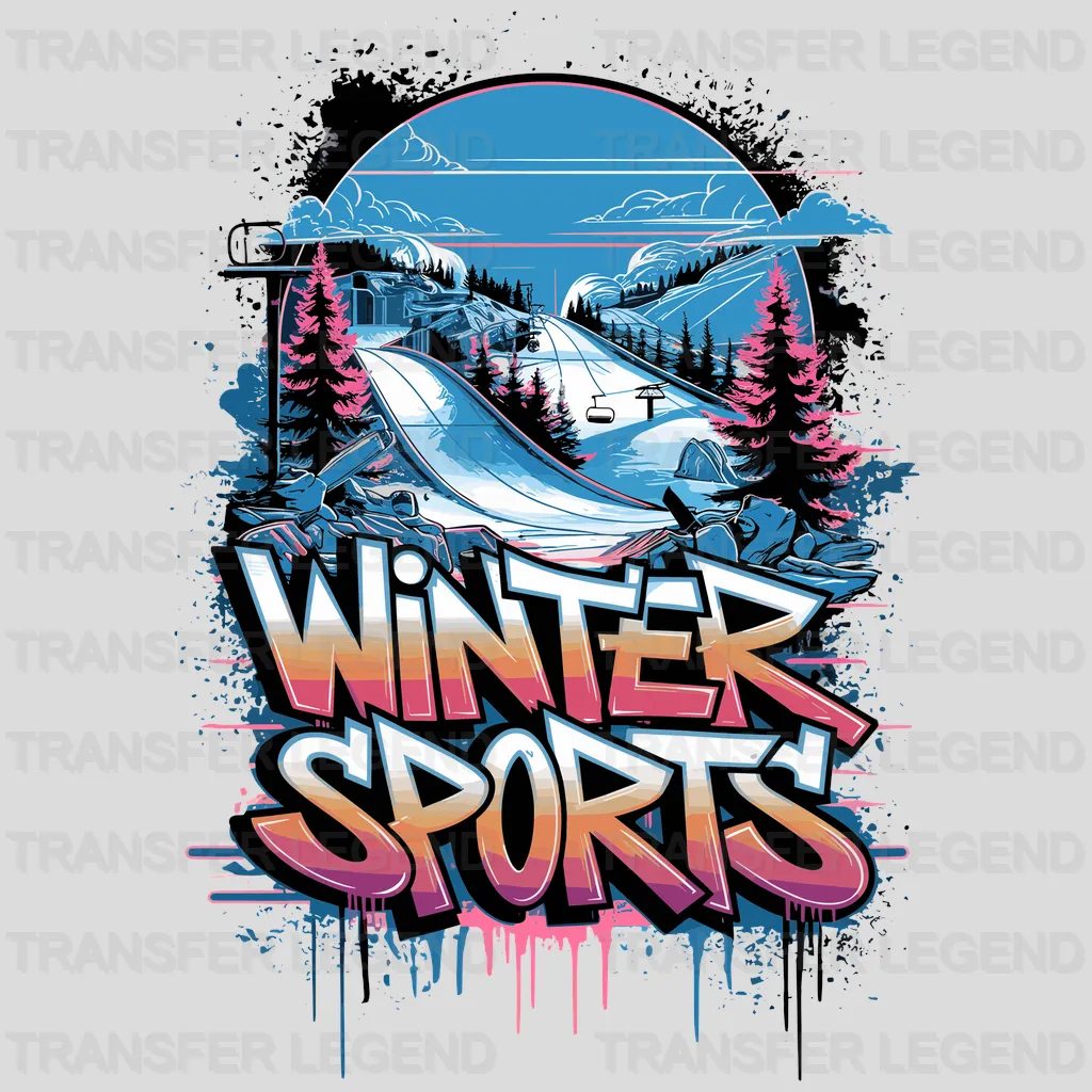 Winter Sports Winter Design - DTF Heat Transfers