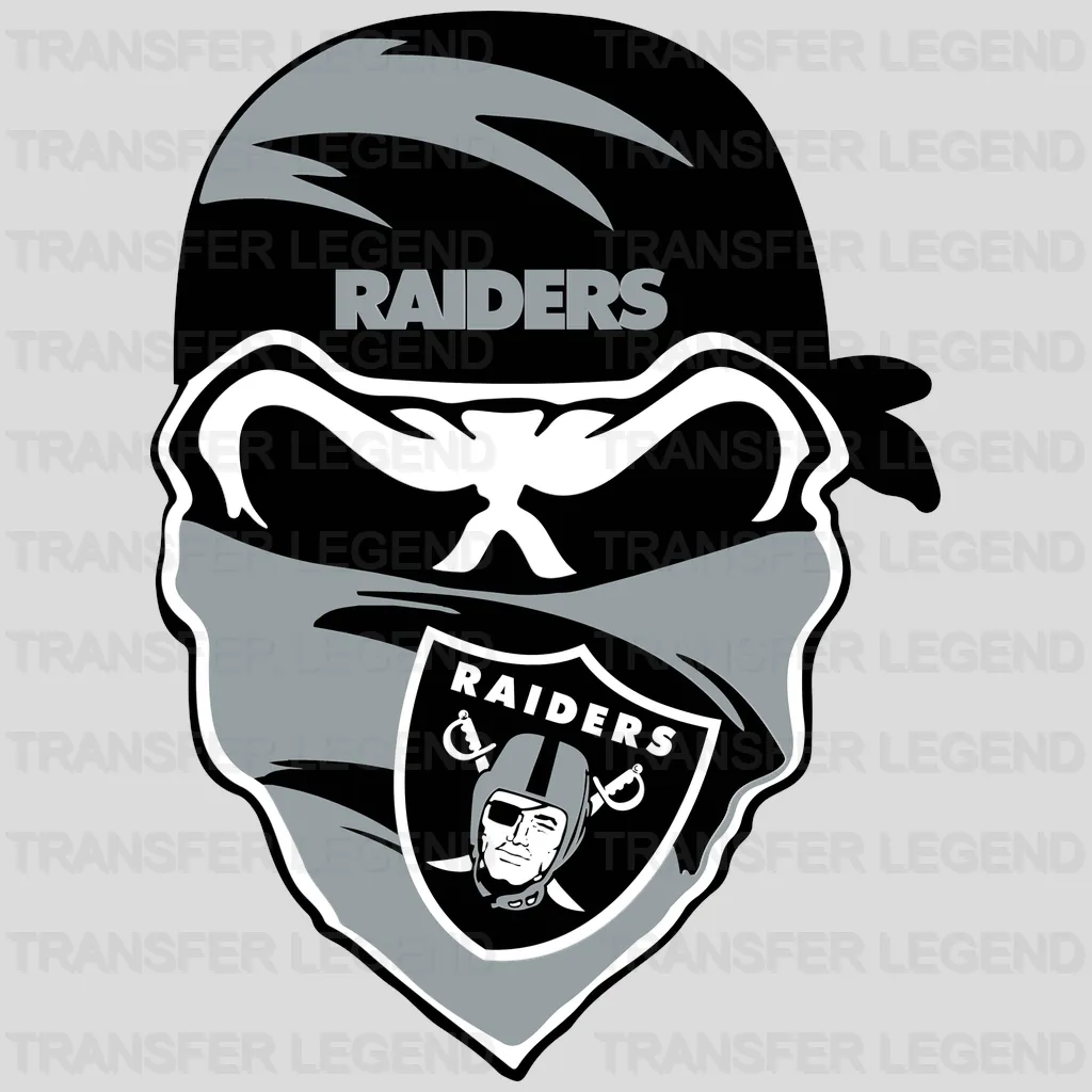 Las Vegas Raiders masked face wearing team cap with crossed swords mot