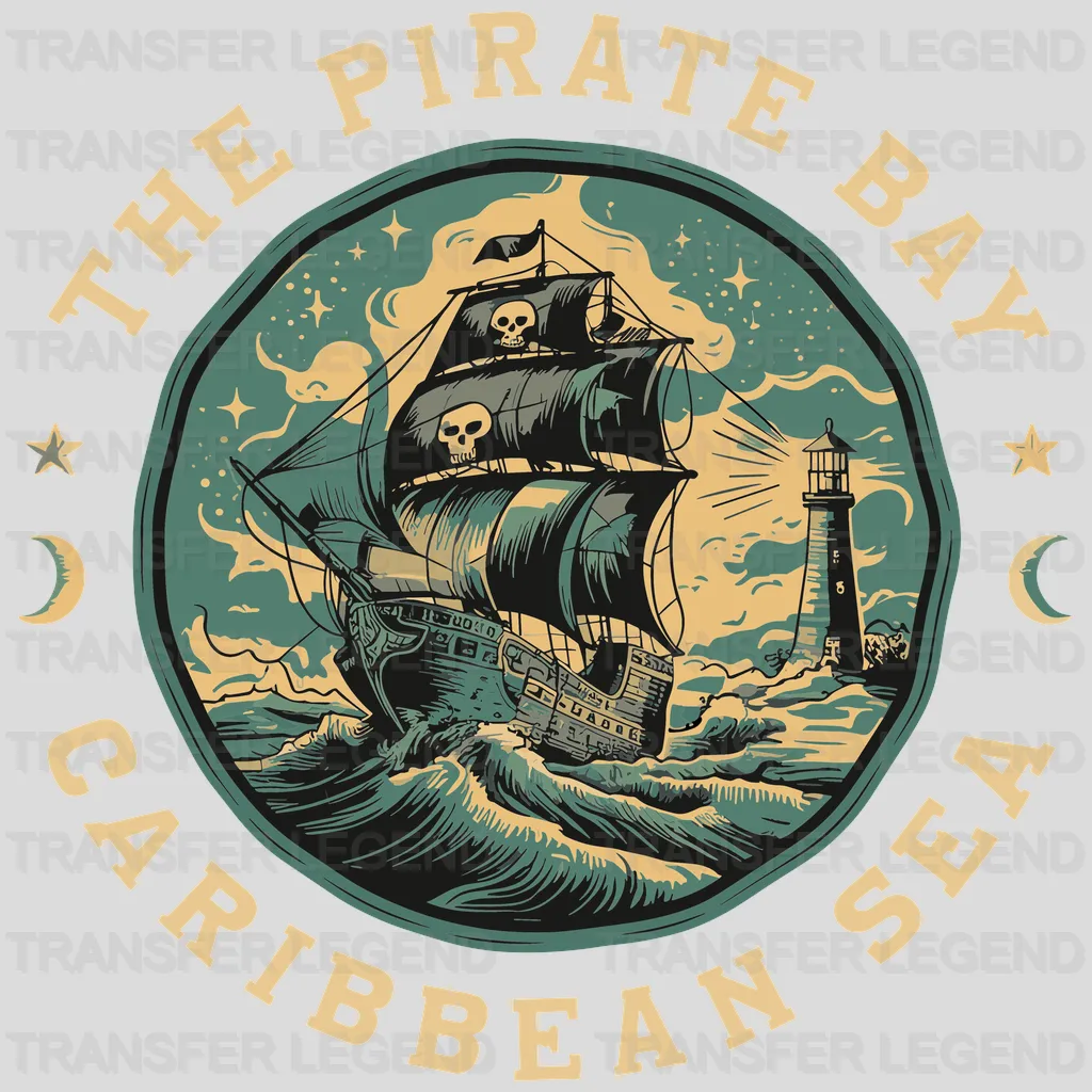 Caribbean Sea Pirate Design - DTF Heat Transfer