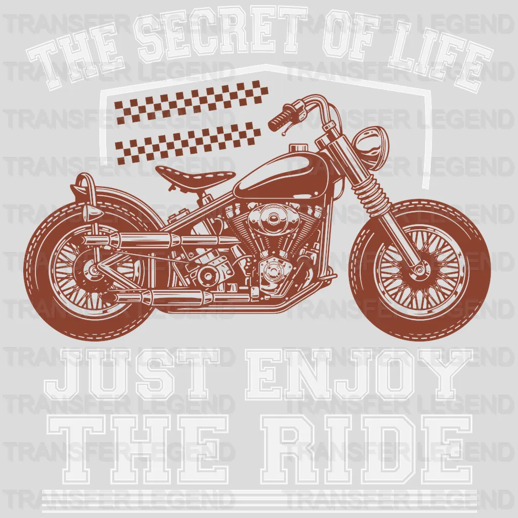 Just Enjoy The Ride - Motocycle Design DTF Heat Transfer