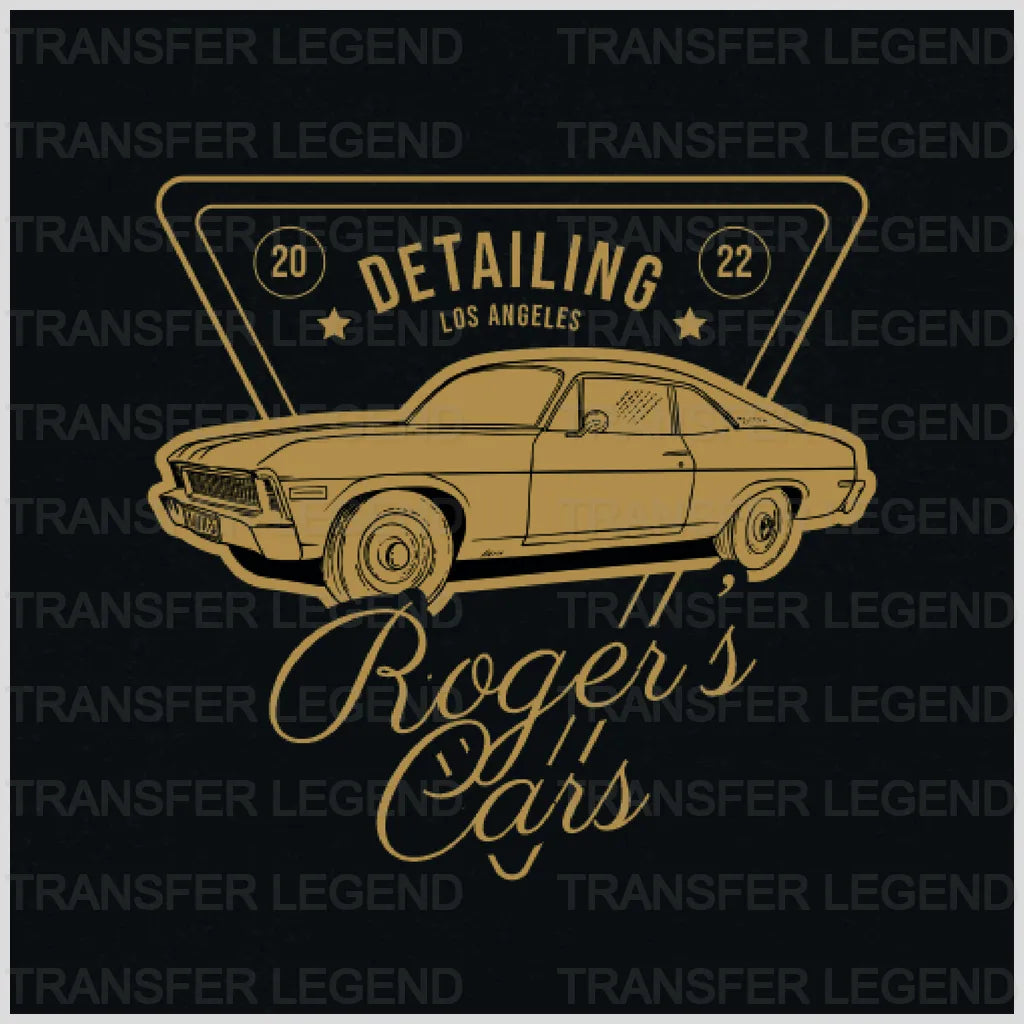 Cars Detailing Los Angeles Clasic Car Designs - DTF Heat Transfer
