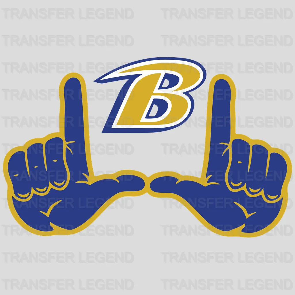 Baltimore Ravens #1 Foam Finger Logo NFL Design - DTF Heat Transfer