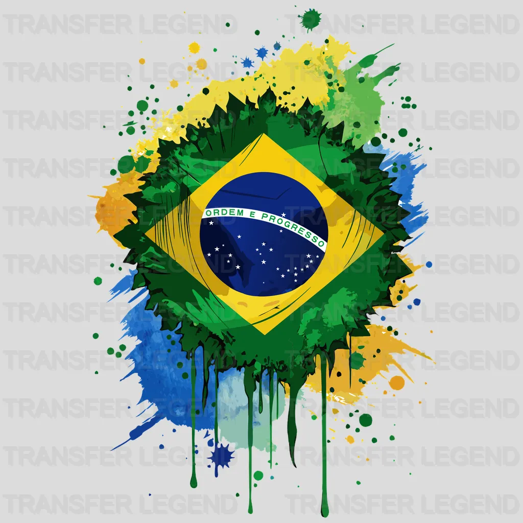 Brazil Flag Design - DTF Heat Transfer