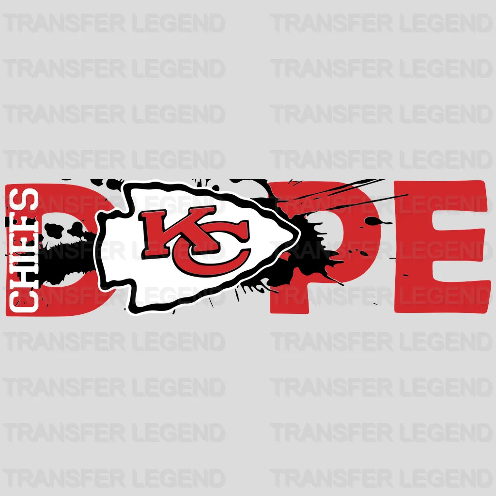 Chiefs Football Icon Heart Logo NFL Design - DTF Heat Transfer