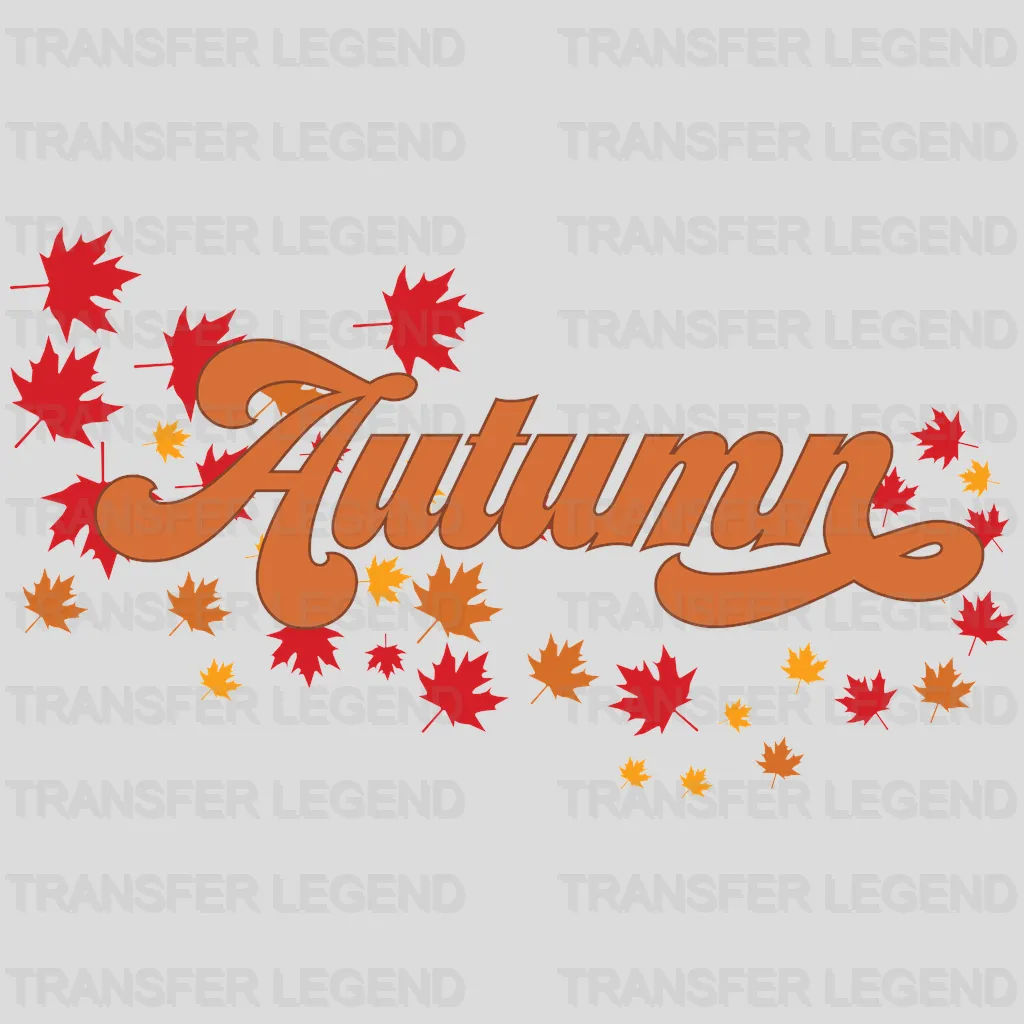 Autumn Leaves Fall Design - DTF heat transfer