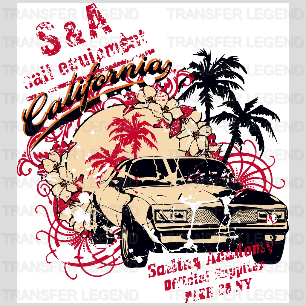 Cars S & A California Clasic Car Designs - DTF Heat Transsfer