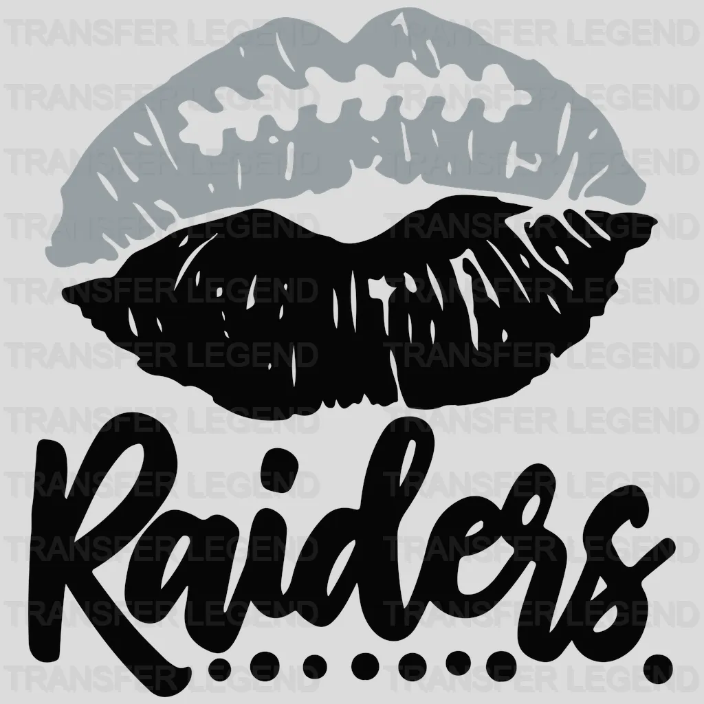 Las Vegas Raiders dripping lips graphic with “Raiders” text below, NFL