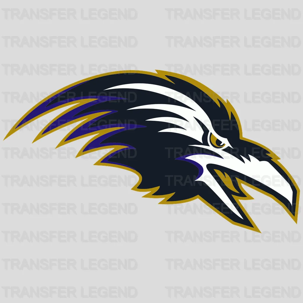 Baltimore Ravens Feather Script “Love” Emblem NFL Design - DTF Heat Tr