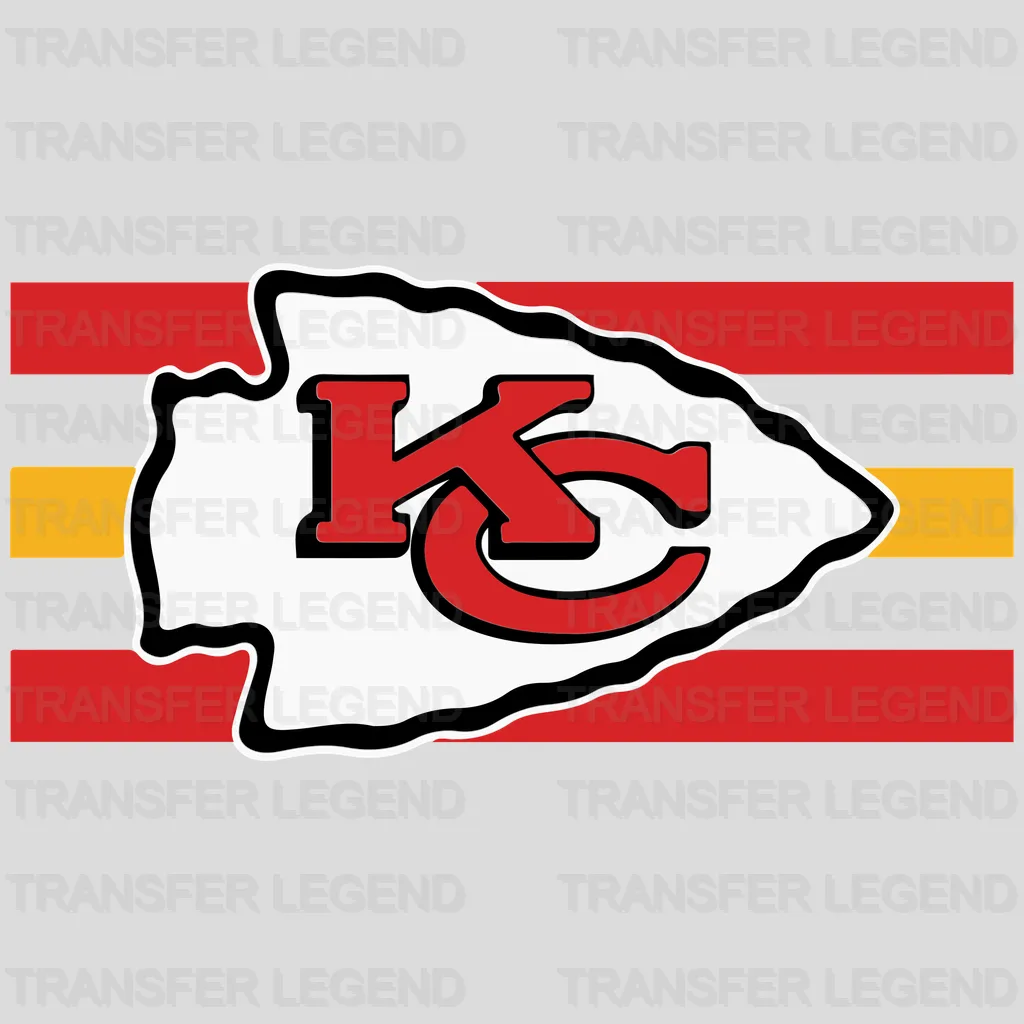Kansas City Chiefs LOVE Vertical Wordmark with Helmet NFL Design - DTF