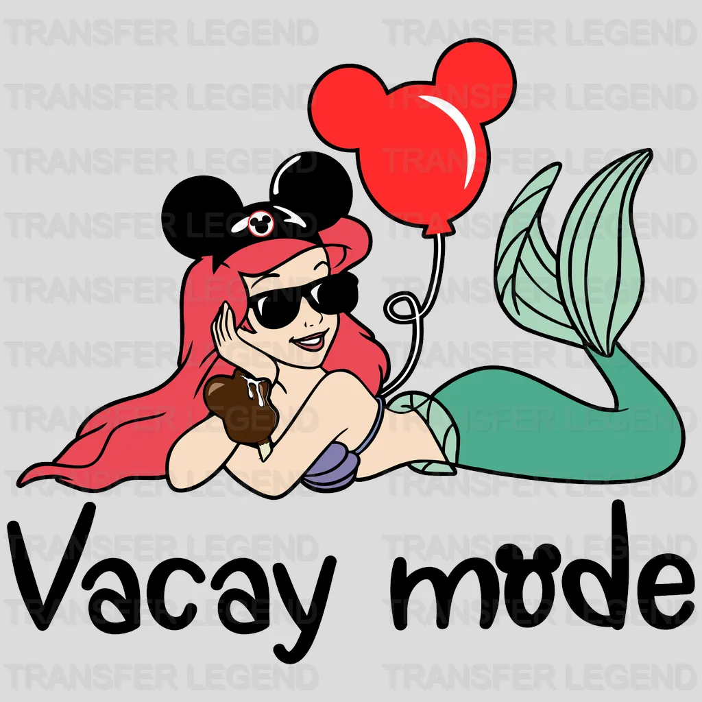 The Little Mermaid Ariael Vacay Mode Design - DTF heat transfer