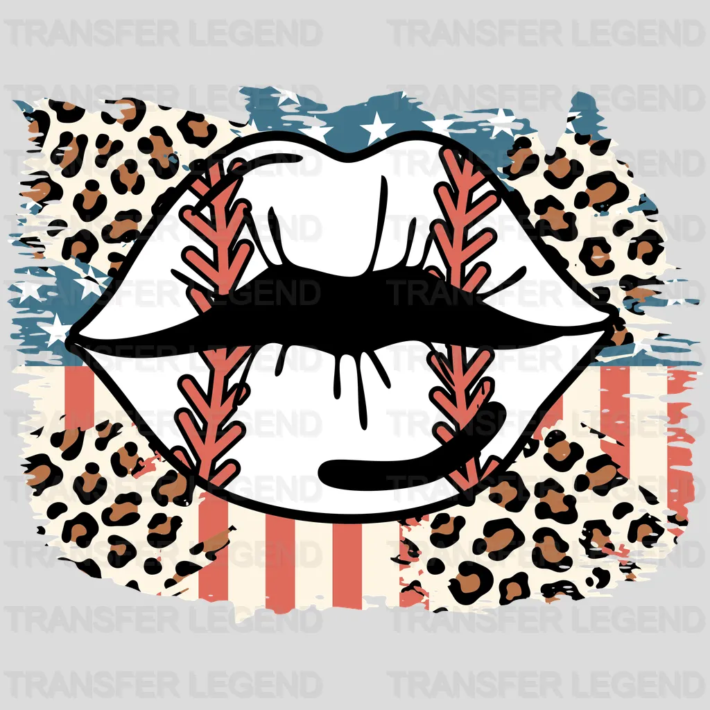 Baseball Lip DTF Transfer