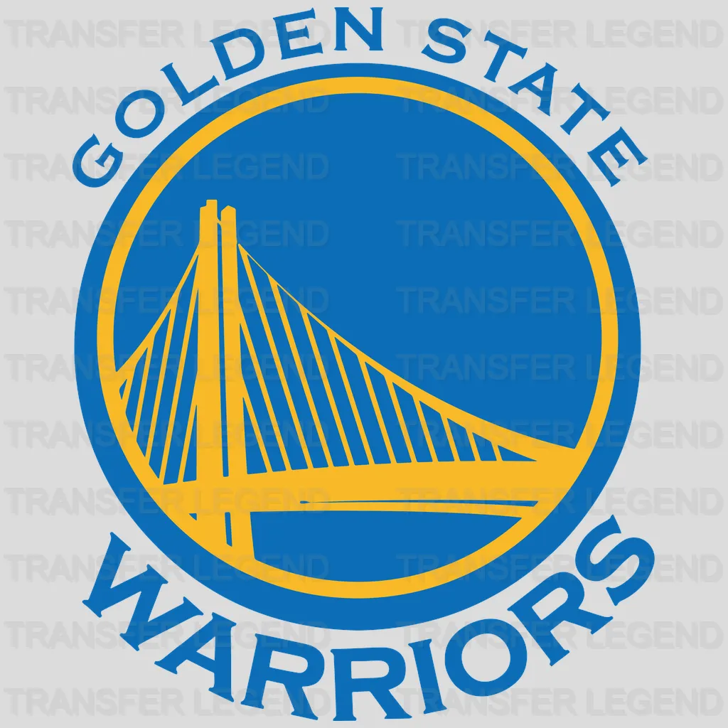 Golden State Warriors Blue Roundel with Bridge NBA Design - DTF Heat T