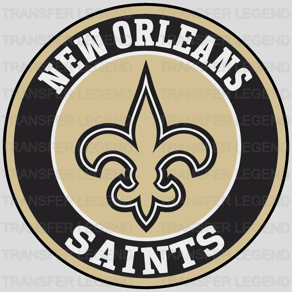New Orleans Saints classic round crest with gold fleur‑de‑lis and text