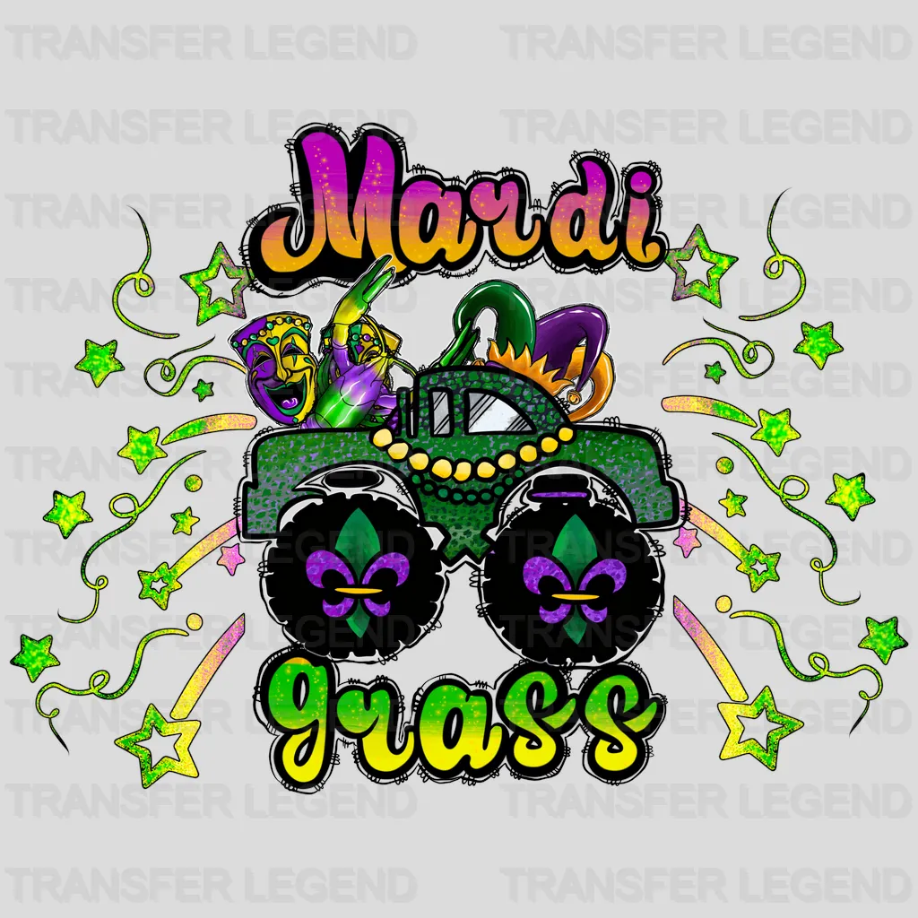Car Mardi Gras Design- Mardi Gras DTF heat transfer