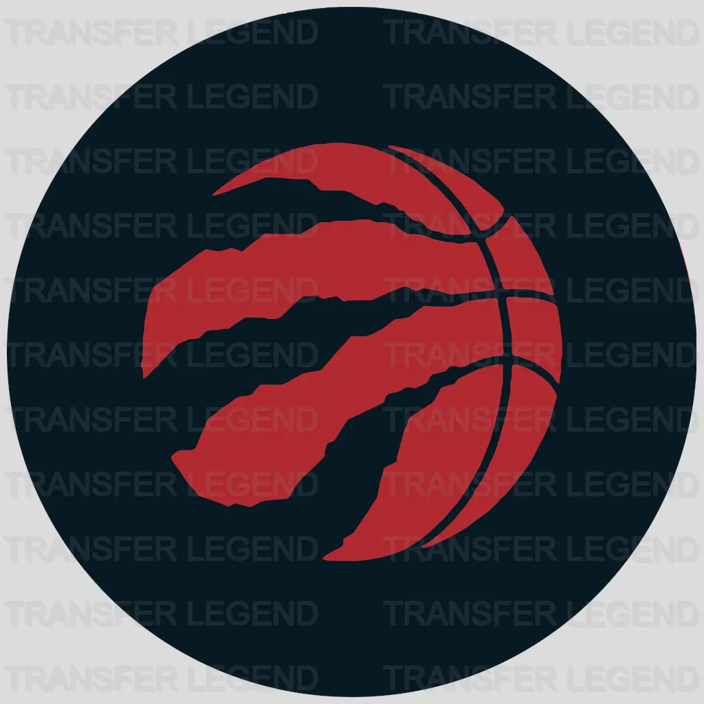 Toronto Raptors Red Claw Ball Circle Emblem NBA Design - DTF Heat Tran