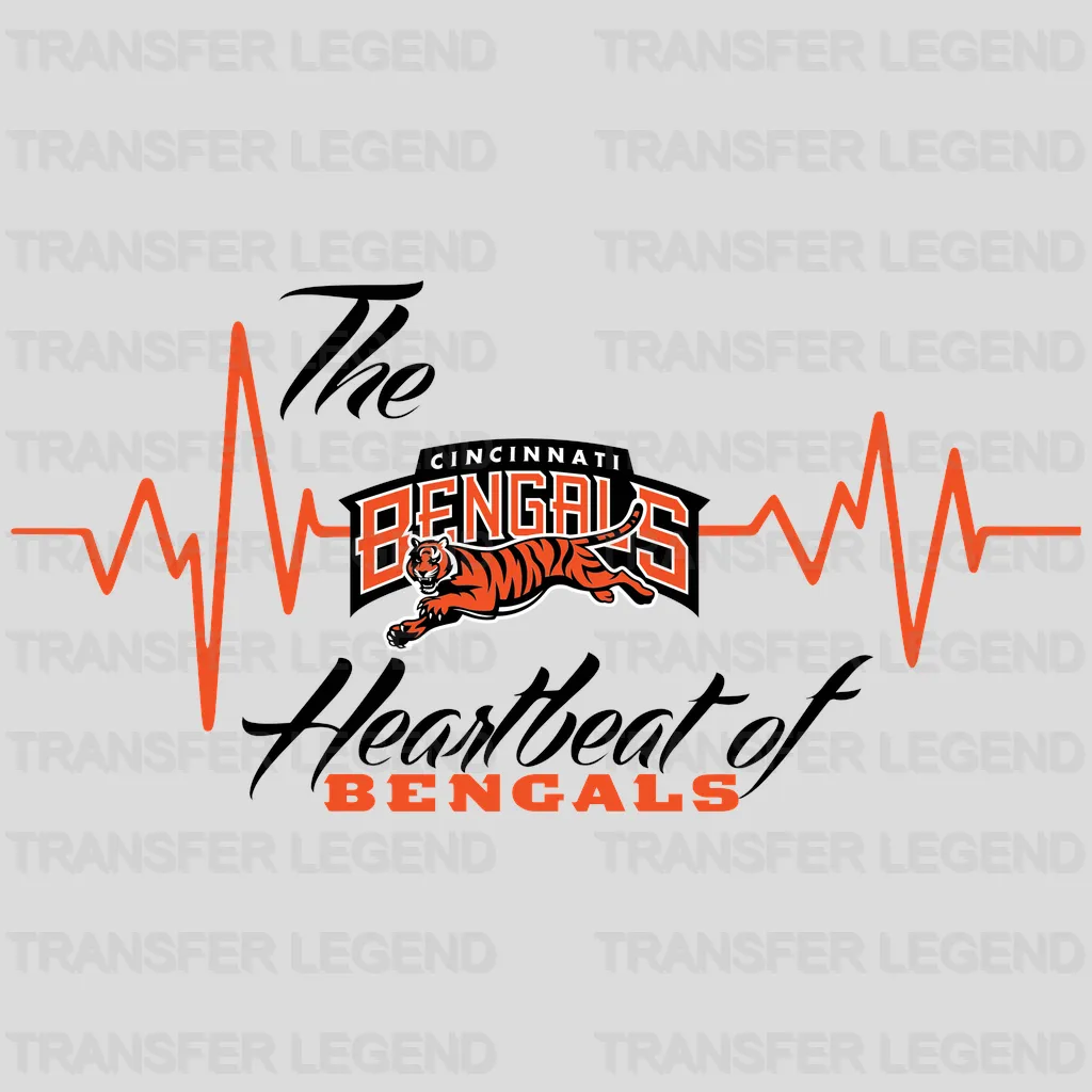 Cincinnati Bengals Heartbeat Of Bengals Graphic NFL Design - DTF Heat