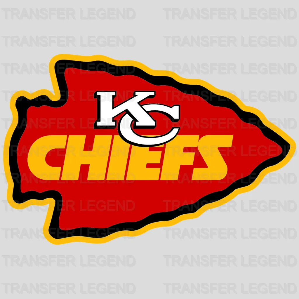 Kansas City Chiefs Arrowhead Wordmark Emblem NFL Design - DTF Heat Tra