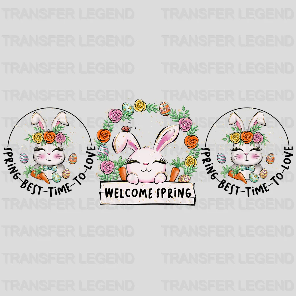 Welcome Spring Easter UV DTF Transfer Cup Wrap UV DTF Sticker