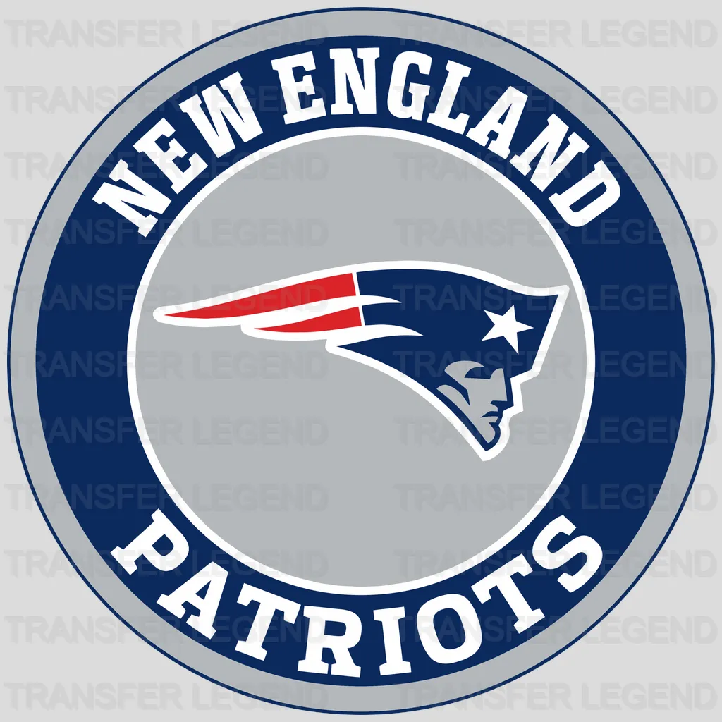 New England Patriots classic round crest with team name, NFL design