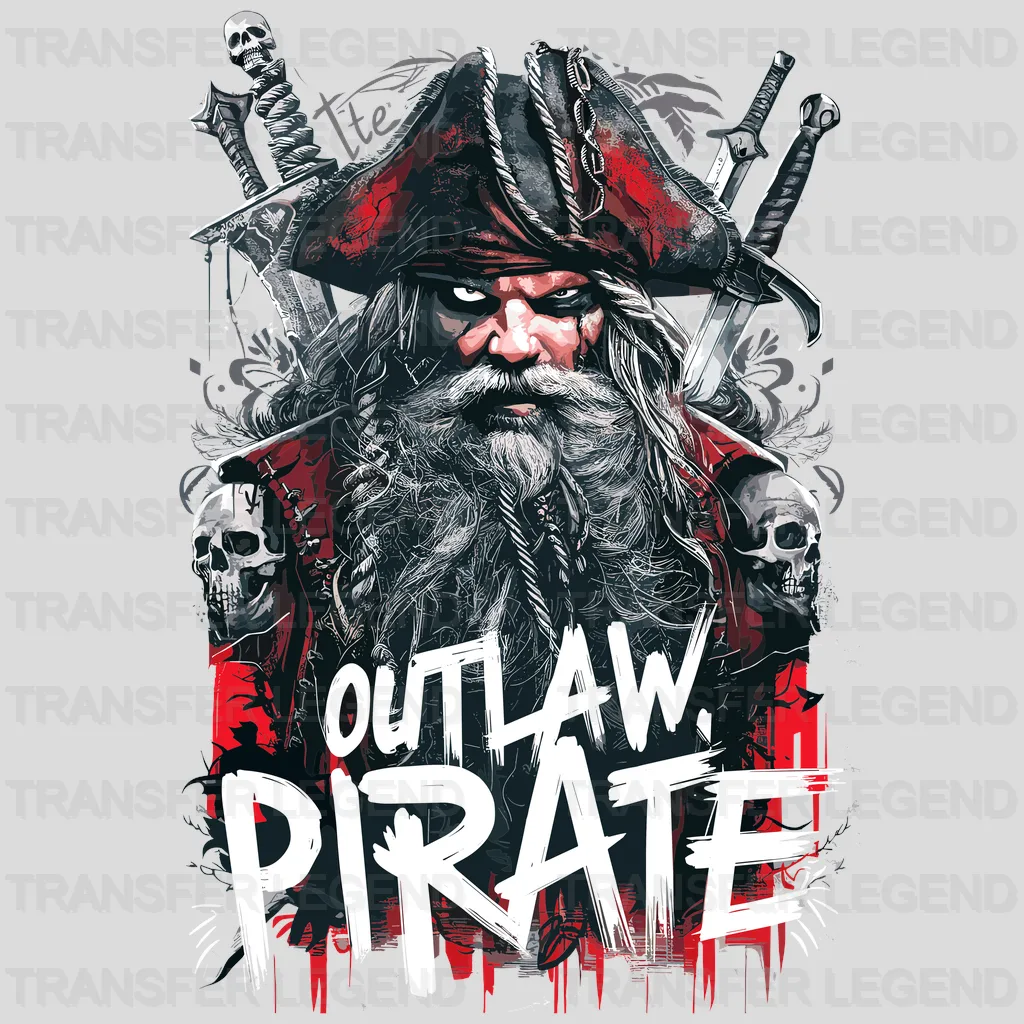Outlaw Pirate Design - DTF Heat Transfer