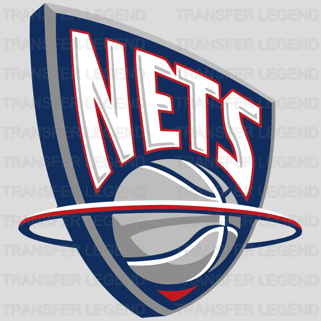 Retro New Jersey Nets Saturn Basketball Logo (Throwback) NBA Design