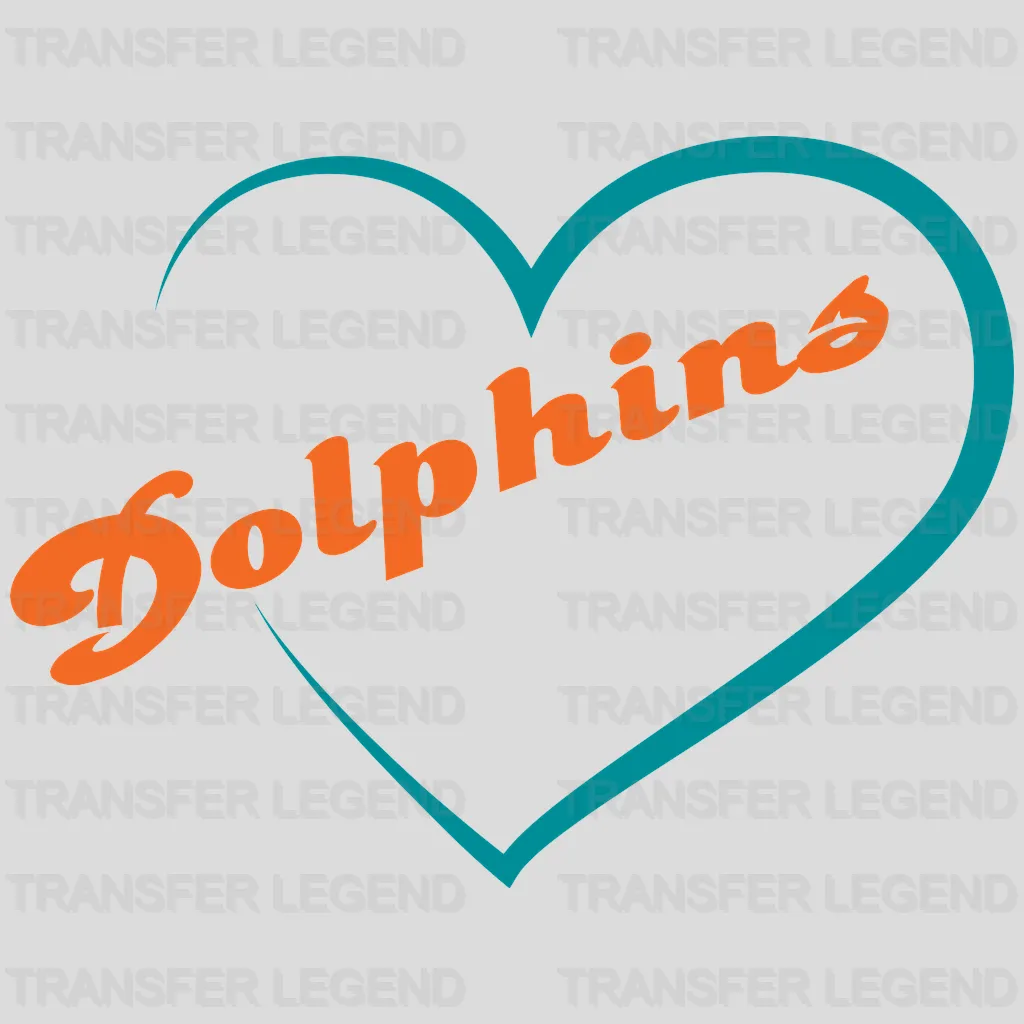 Miami Dolphins Circular Sunburst Badge NFL Design - DTF Heat Transfer