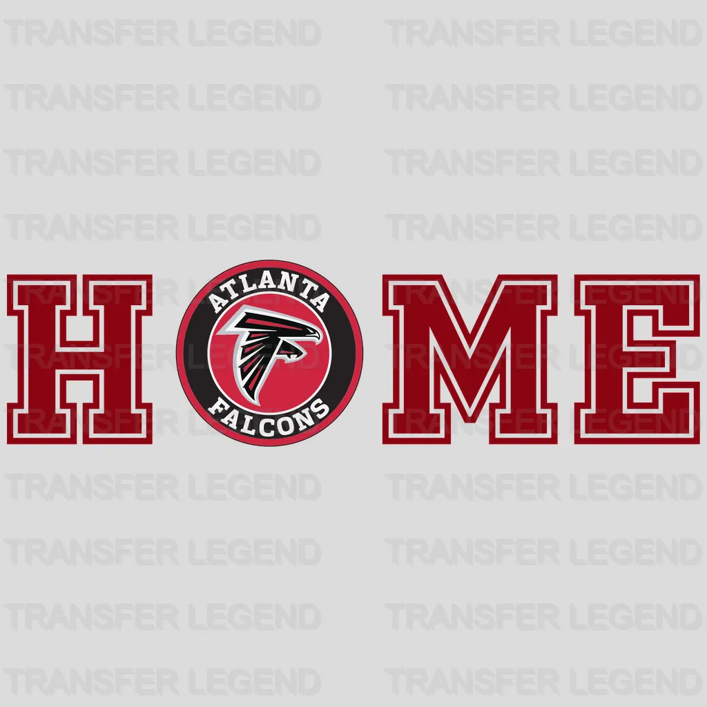 Atlanta Falcons Home Wordmark with Badge NFL Design - DTF Heat Transfe