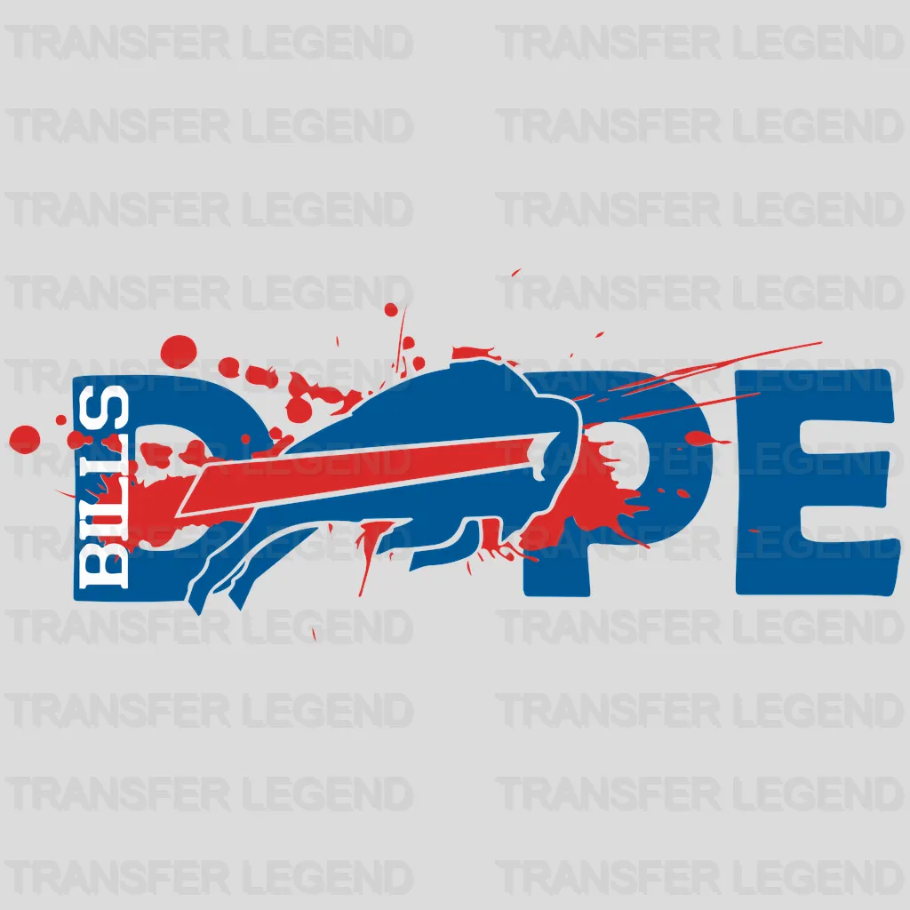 Dope Wordmark with Logo NFL Design - DTF Heat Transfer