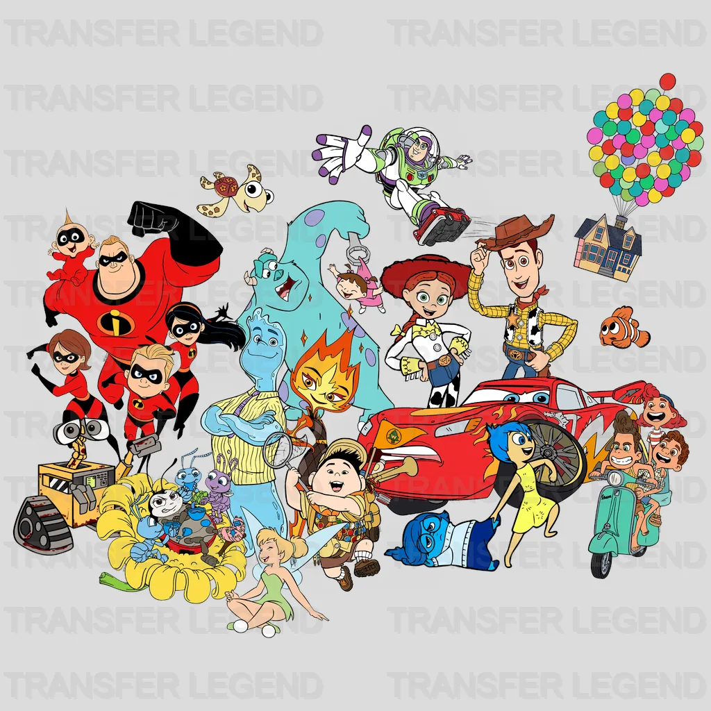 Cartoon Family Disney Designs - DTF Heat Transfers