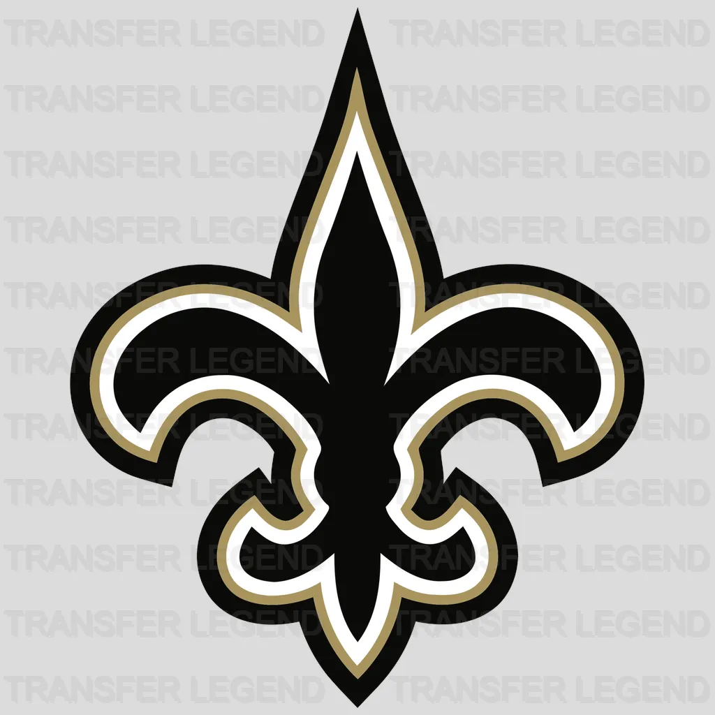New Orleans Saints stylized fleur‑de‑lis icon with sleek curves, NFL d