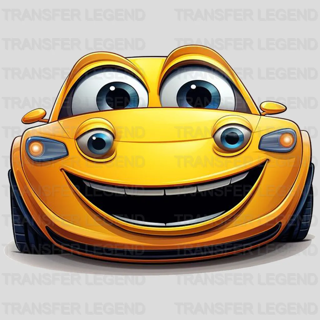 Happy Yellow Car Disney Designs - DTF Heat Transfers