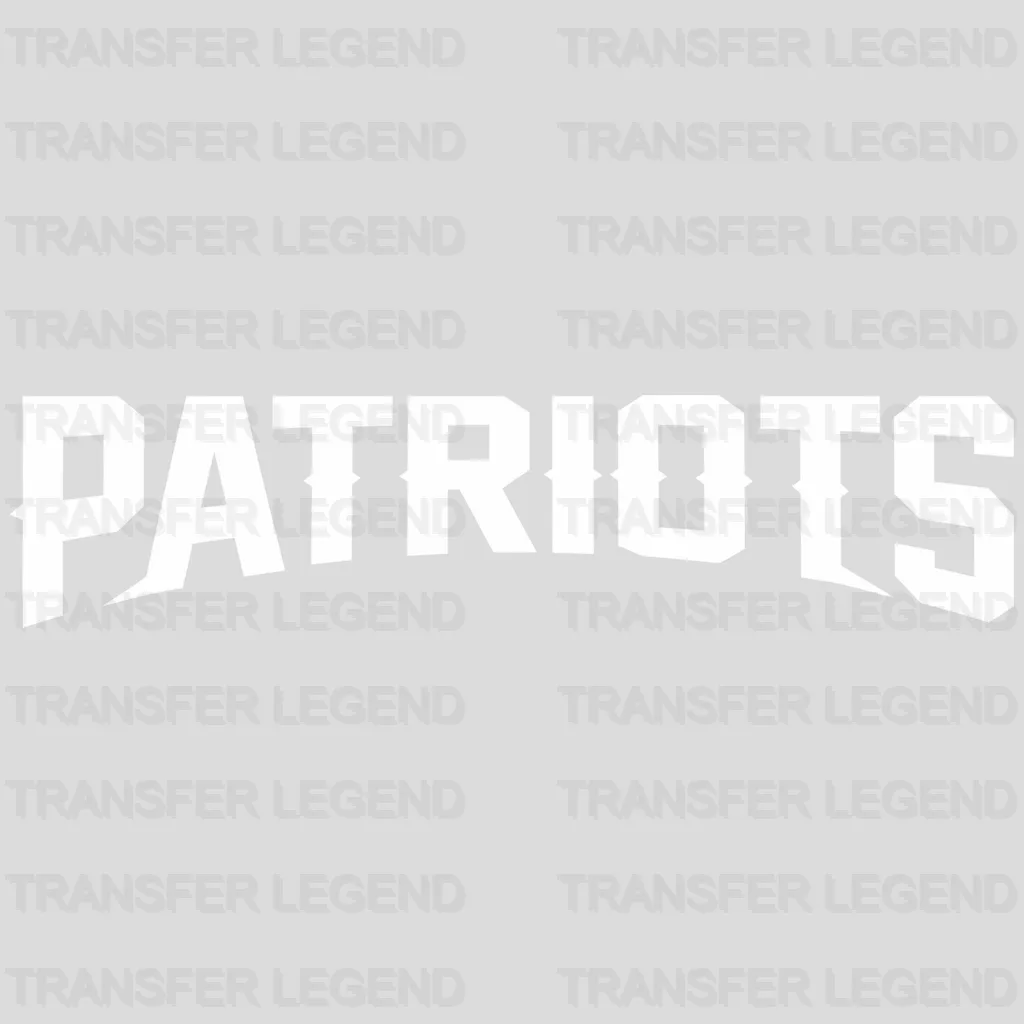New England Patriots bold sans-serif team name layout, NFL design - DT