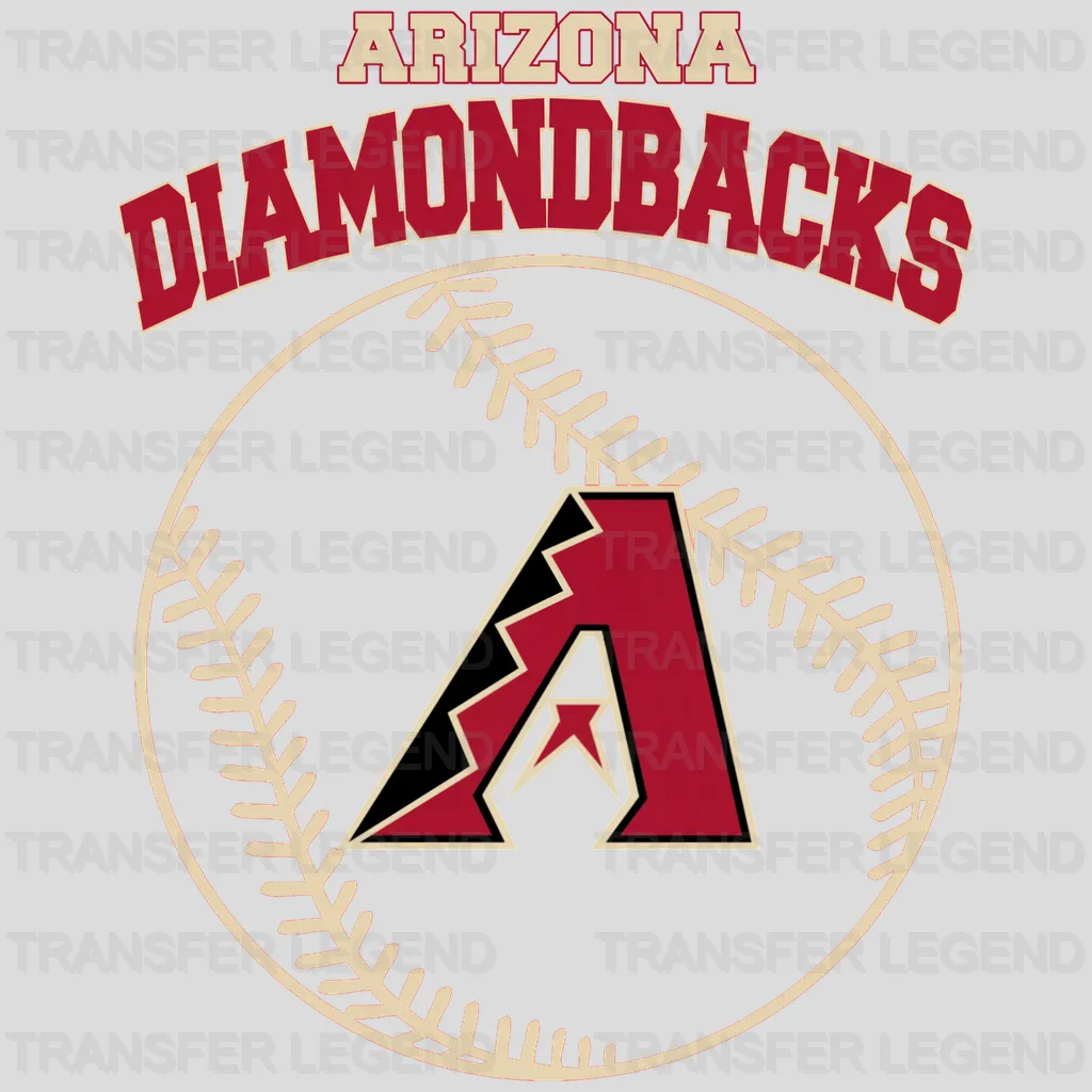 Arizona Diamondbacks MLB Circle Logo With Stitch - DTF Iron On Transfe