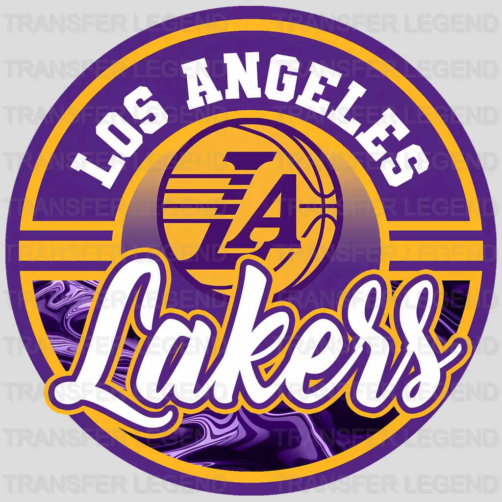 Los Angeles Lakers NBA Classic Circle Logo Badge - DTF Iron On Transfe
