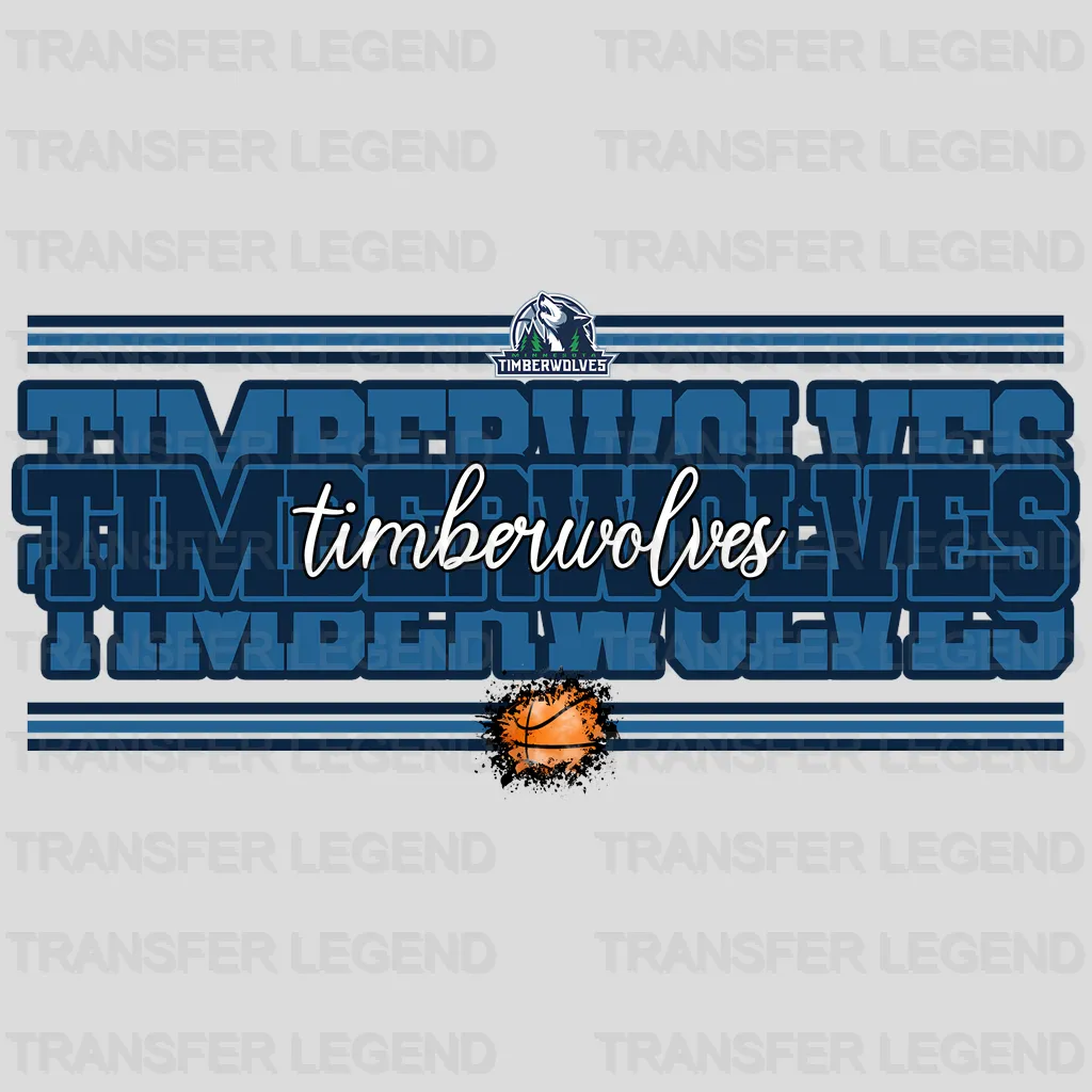 Minnesota Timberwolves NBA Text Logo Strip Banner - DTF Iron On Transf