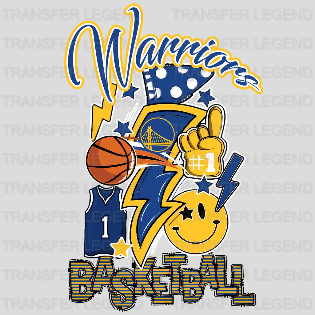 Golden State Warriors NBA Cartoon Player Graphic - DTF Iron On Transfe