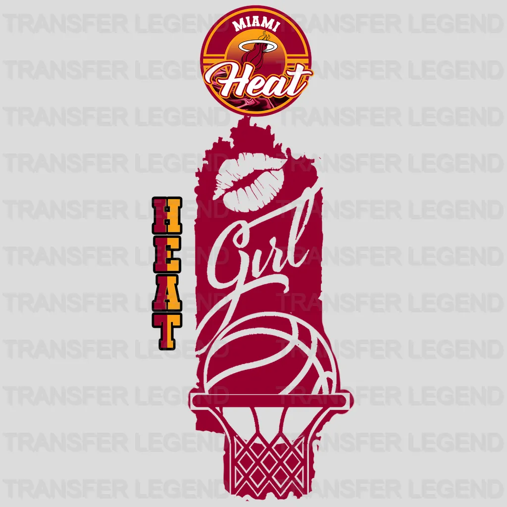 Miami Heat NBA Girl DTF Iron On Transfer