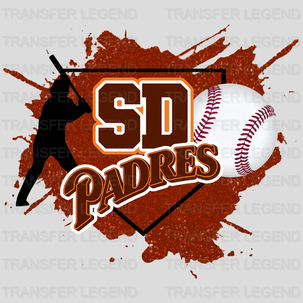 San Diego Padres MLB Action Player Splash Art Graphic - DTF Iron On Tr