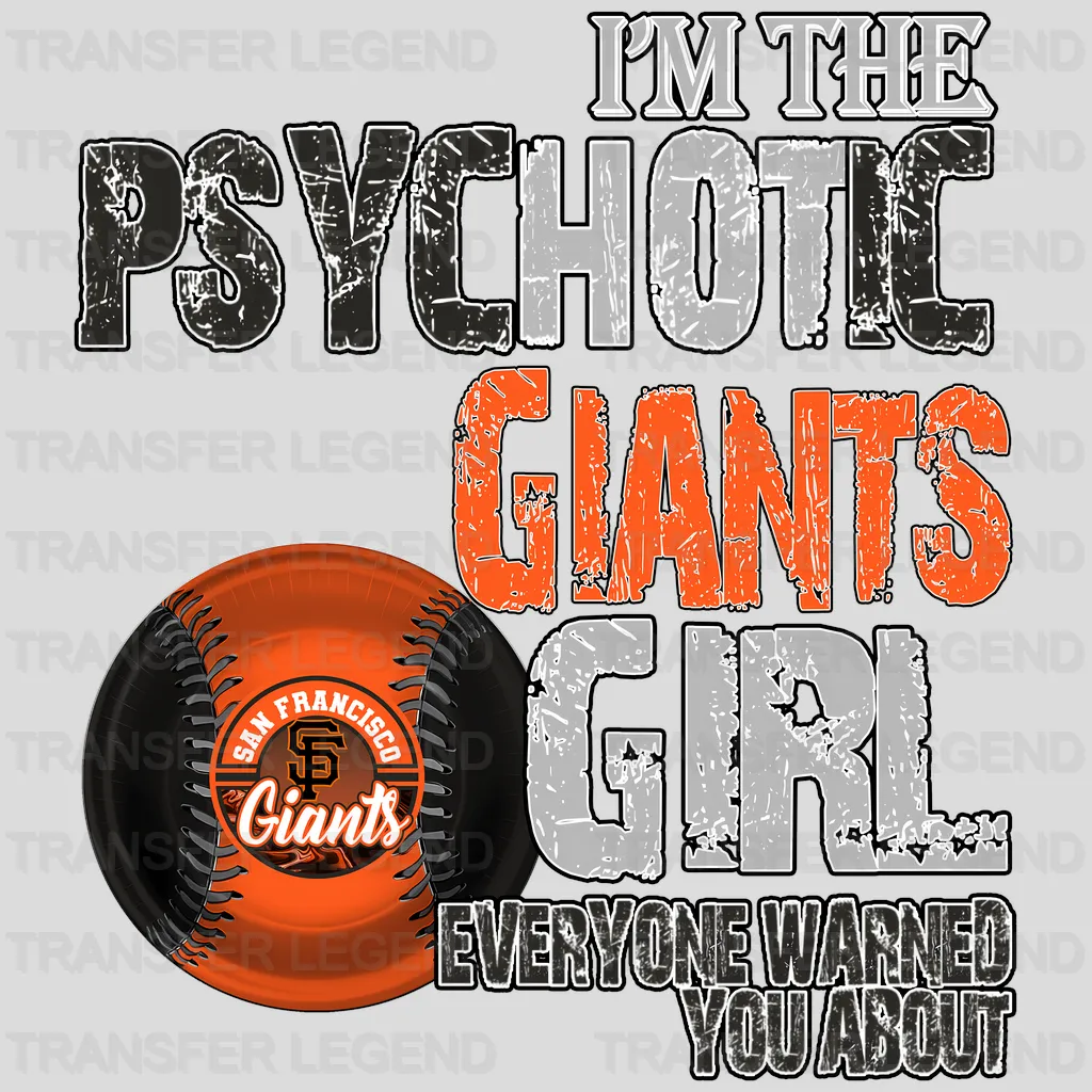 San Francisco Giants MLB Repeated Text Pattern Block Logo - DTF Iron O
