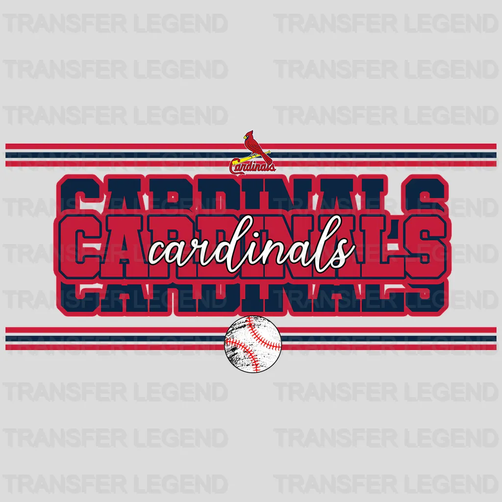 St Louis Cardinals MLB Neon Light Bar Sign Style - DTF Iron On Transfe