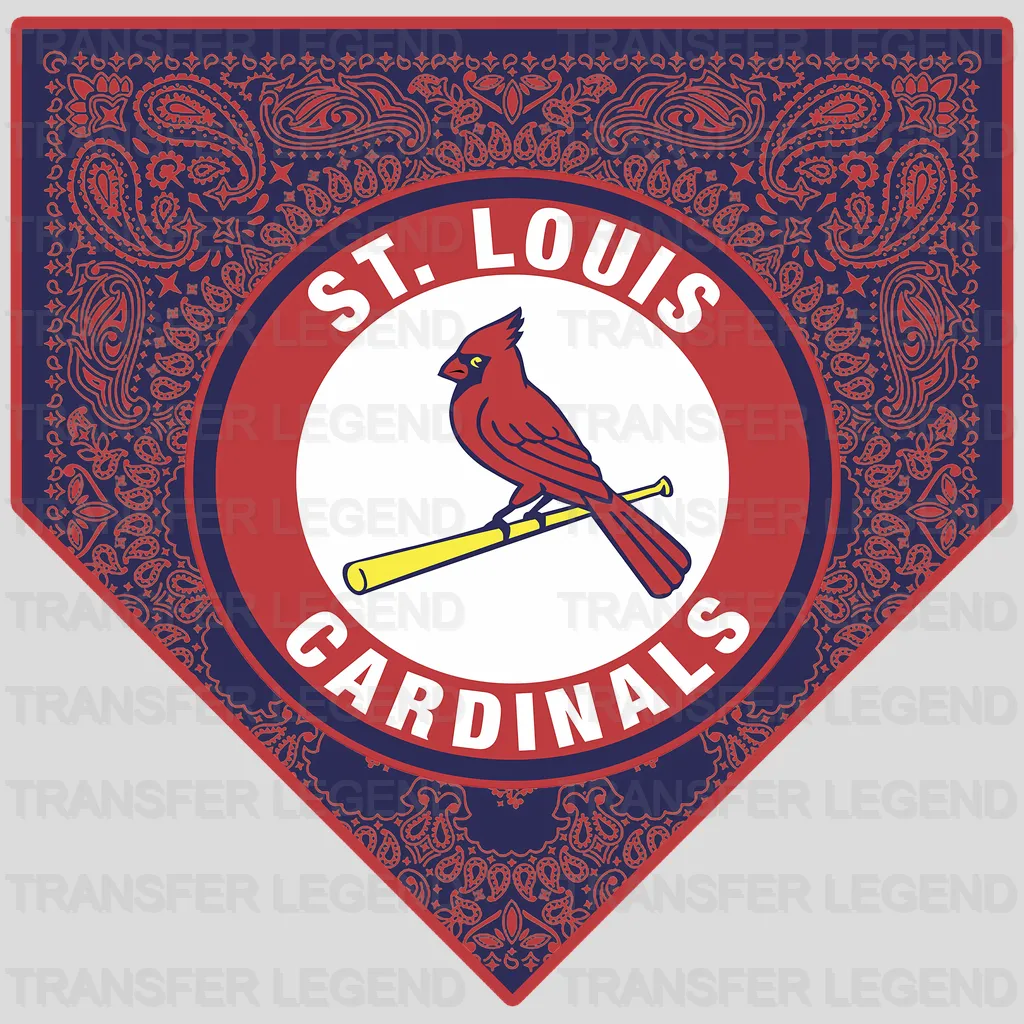St Louis Cardinals MLB Diamond Shape Logo Emblem - DTF Iron On Transfe