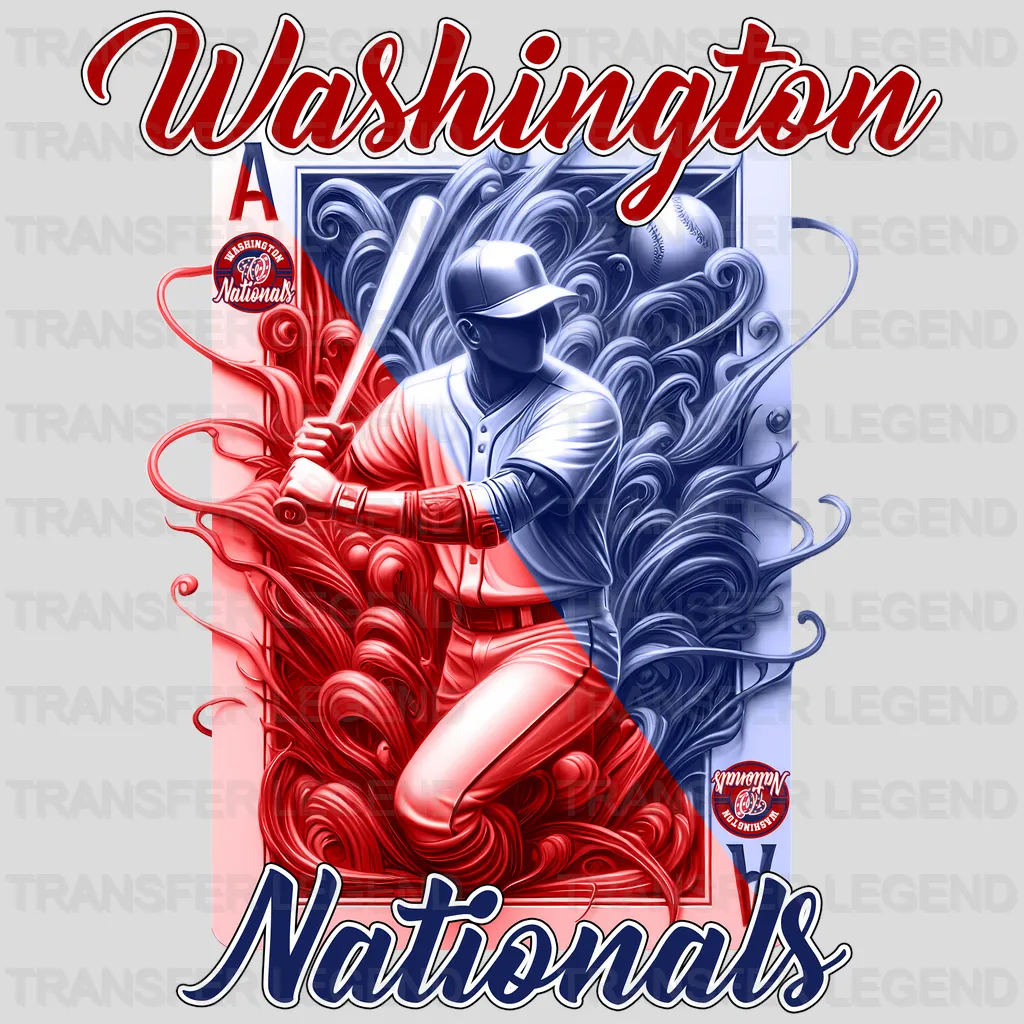Washington Nationals MLB Vintage Grunge Poster Graphic - DTF Iron On T