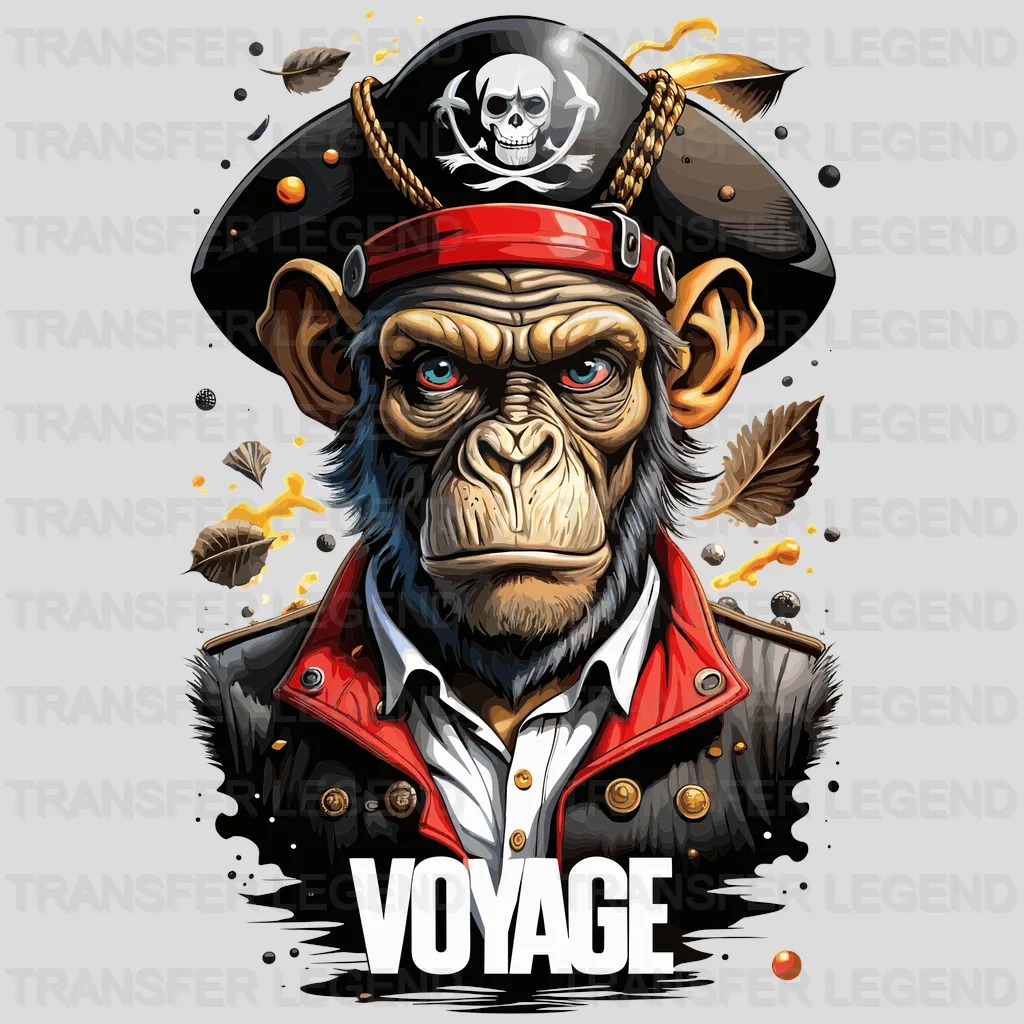 Monkey Voyage Pirate Design - DTF Heat Transfer