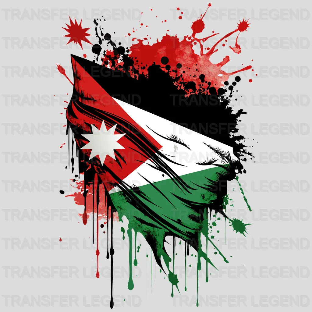 Jordan Flag Design - DTF Heat Transfer