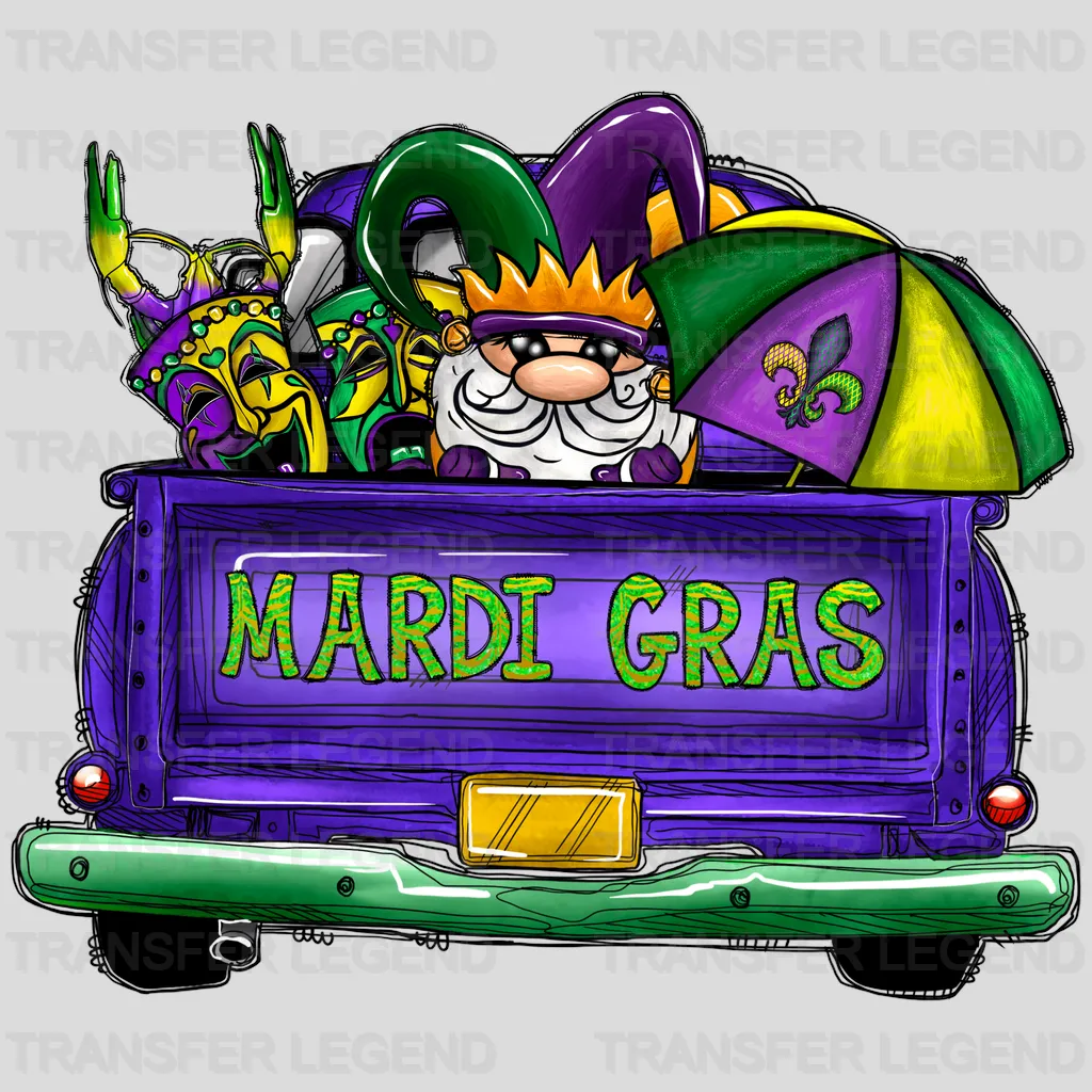 Car Mardi Gras Design- Mardi Gras DTF heat transfer