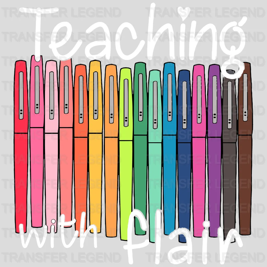 Teaching with Flair 100 Days School Design - DTF heat transfer