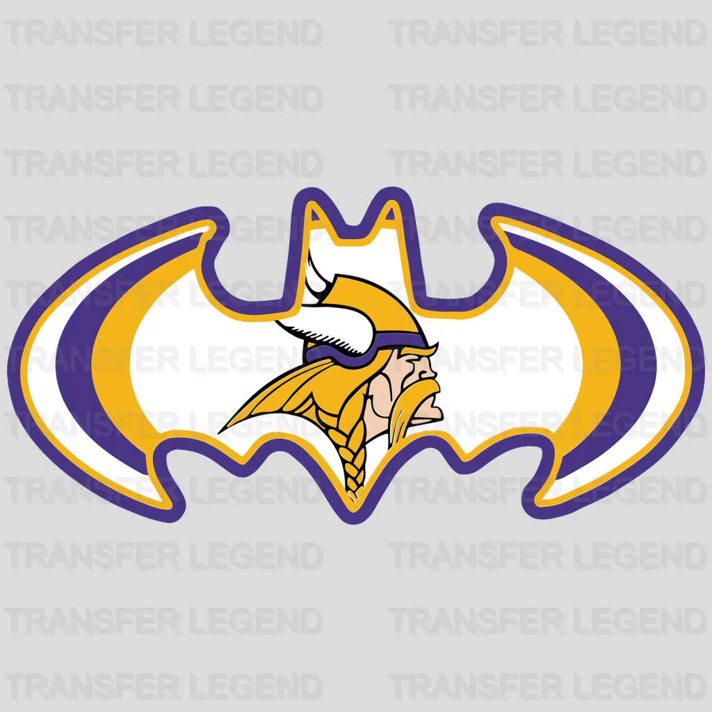 Minnesota Vikings Bat‑Style Horns Logo NFL Design - DTF Heat Transfer